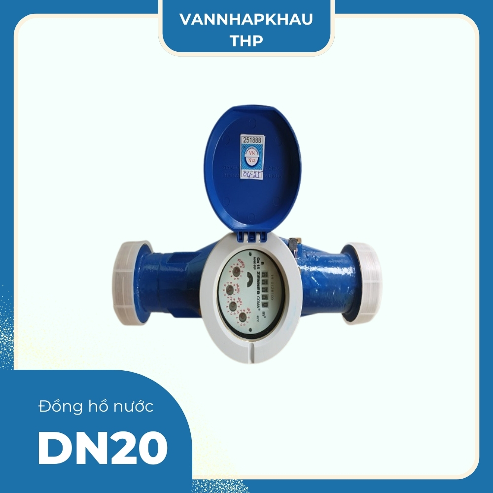 Đồng hồ nước DN20 - Phi 27mm - 3/4 inch